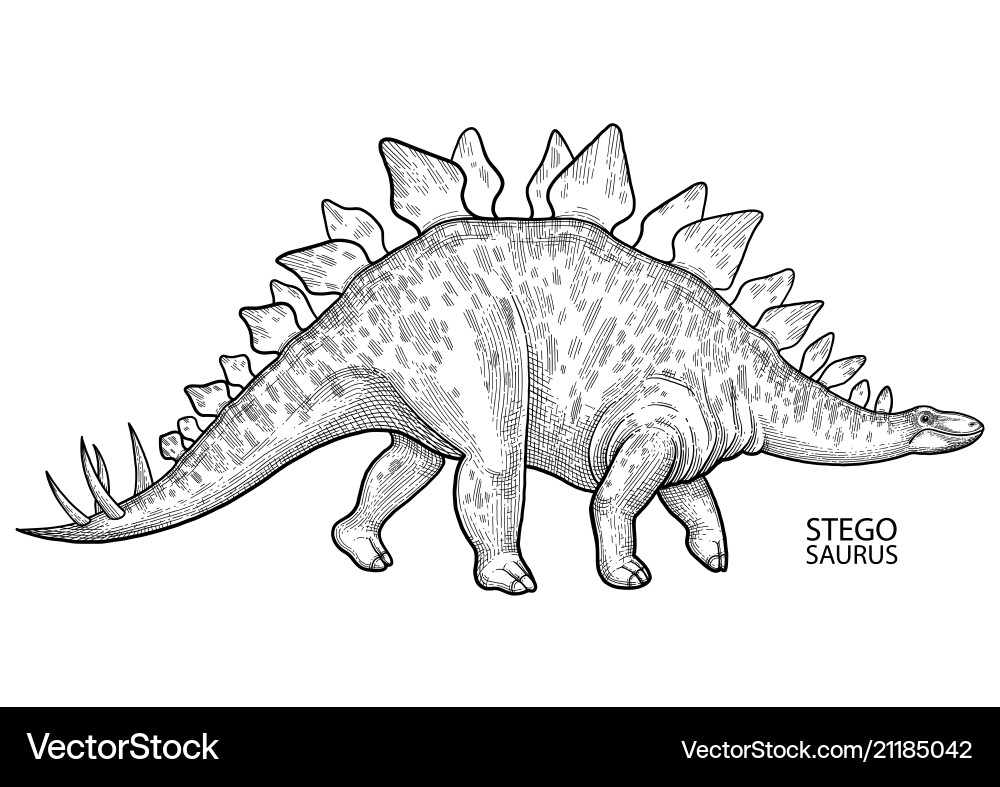 Realistic graphic dinosaur Royalty Free Vector Image