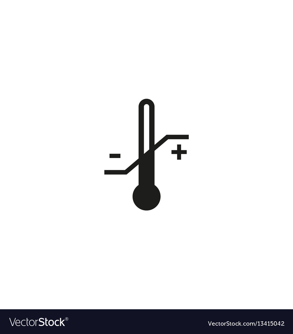 Temperature limitation symbol on white background Vector Image Temperature limitation symbol on white background Vector Image