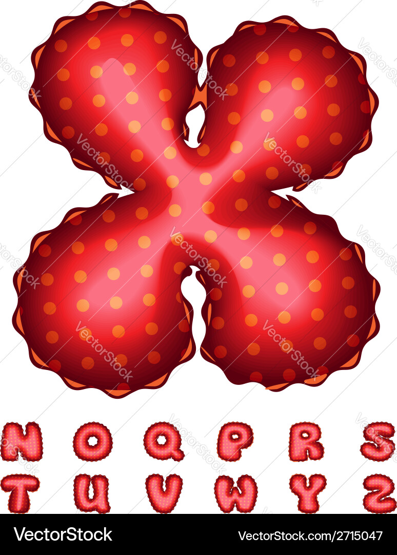 Balloon letters 2 Royalty Free Vector Image - VectorStock