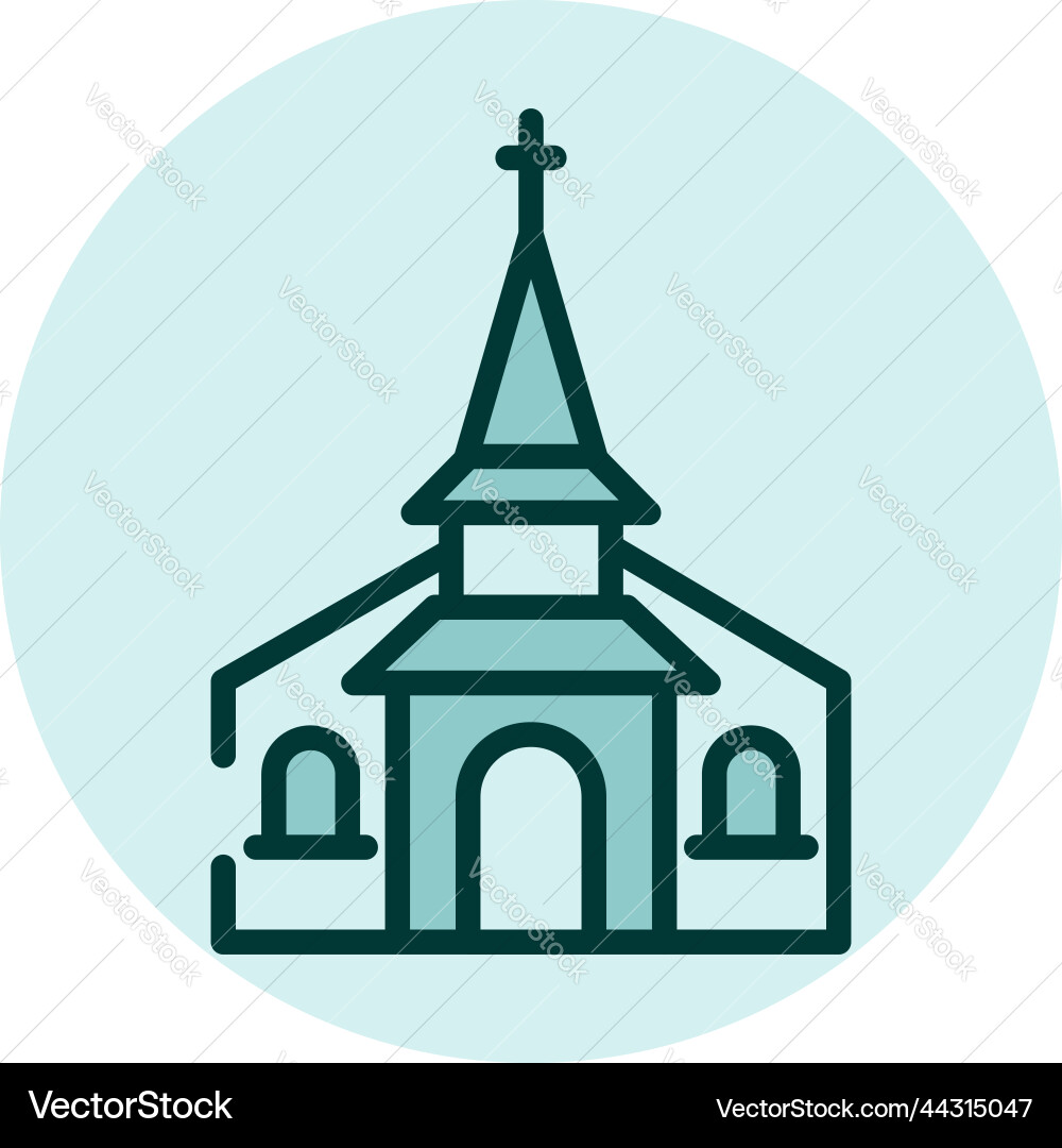 Church building on a white background Royalty Free Vector
