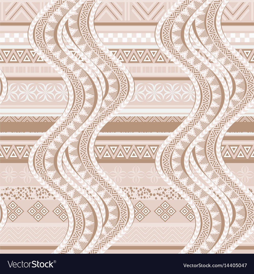 Ethnic waves seamless pattern Royalty Free Vector Image