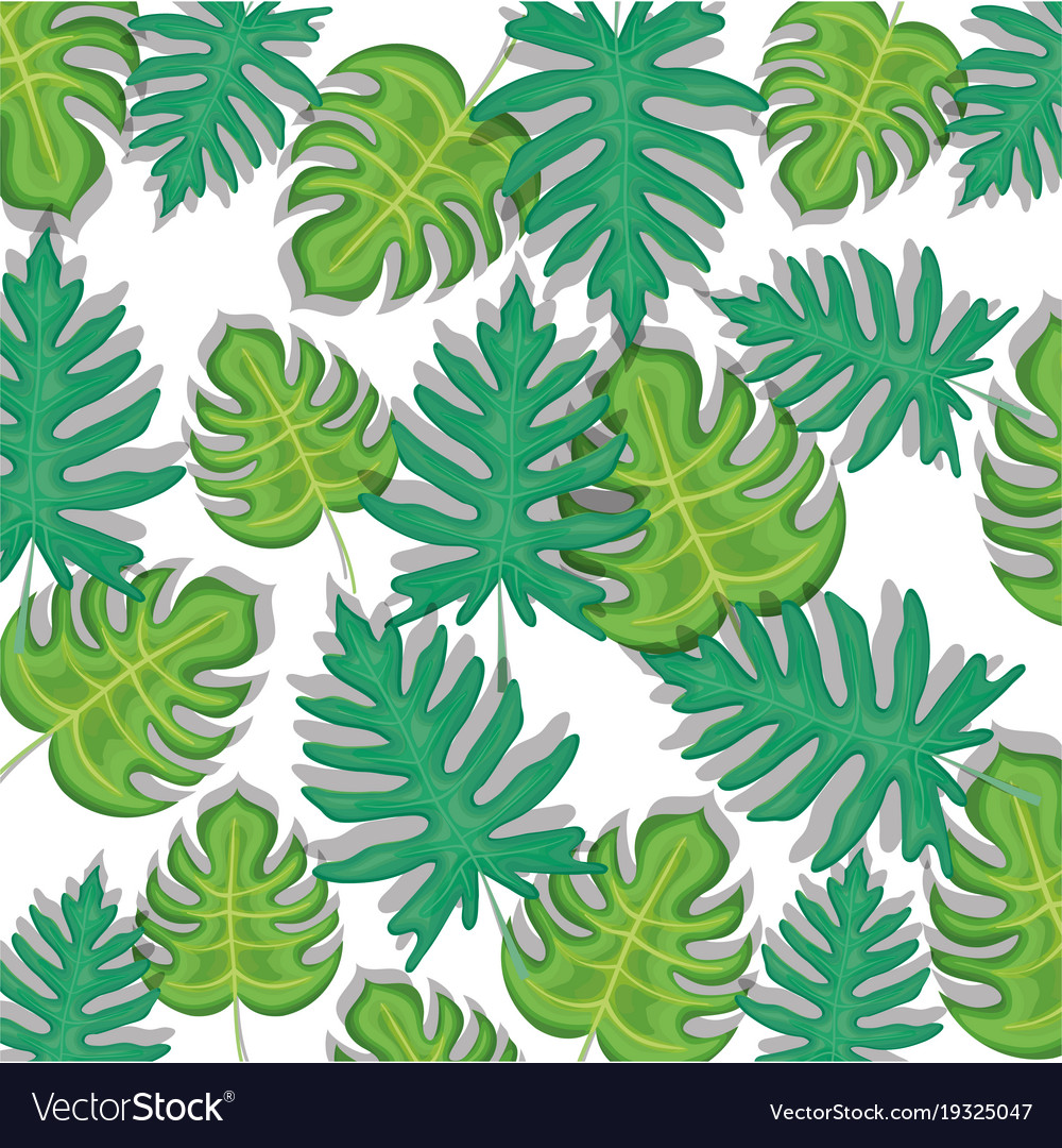 Leaves pattern background Royalty Free Vector Image