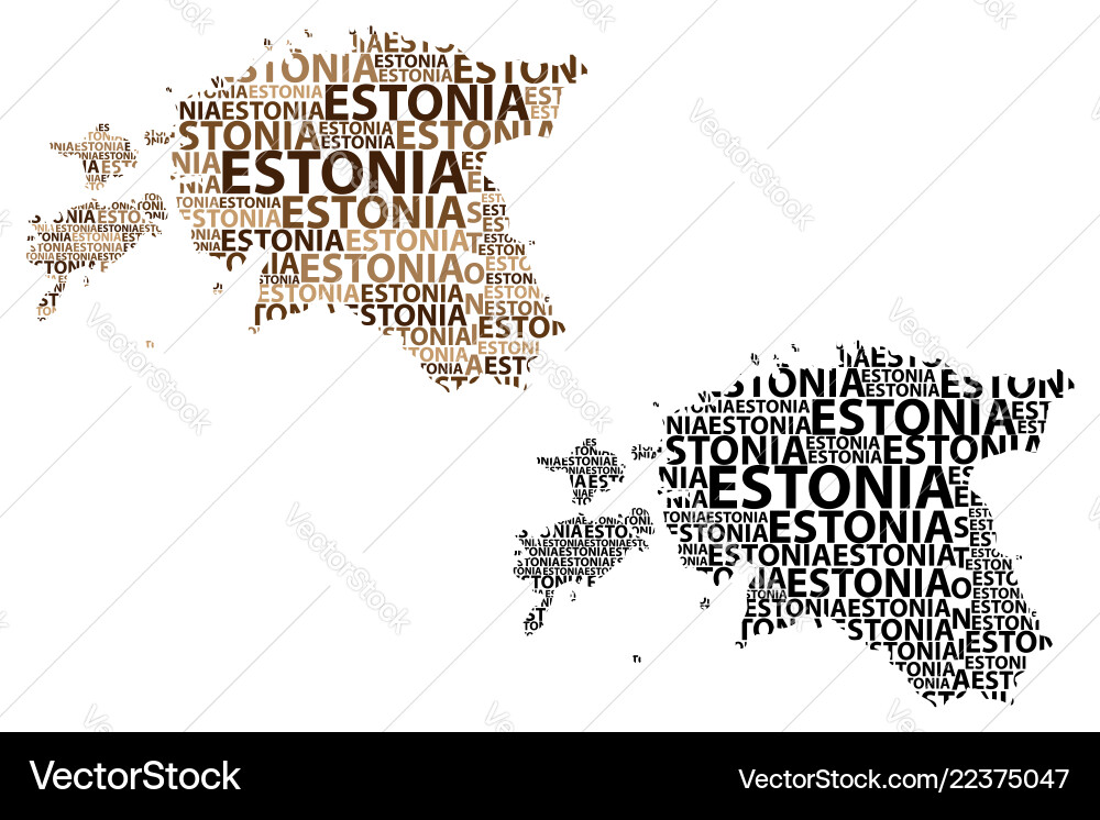 Map of estonia Royalty Free Vector Image - VectorStock