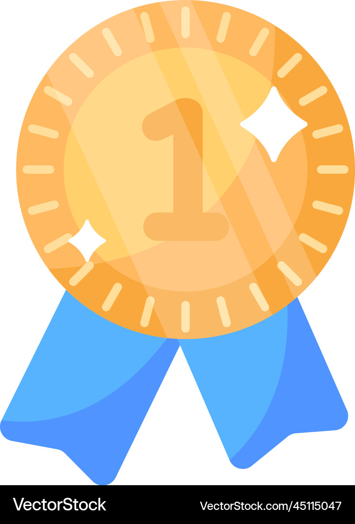 Premium flat icon of first position Royalty Free Vector
