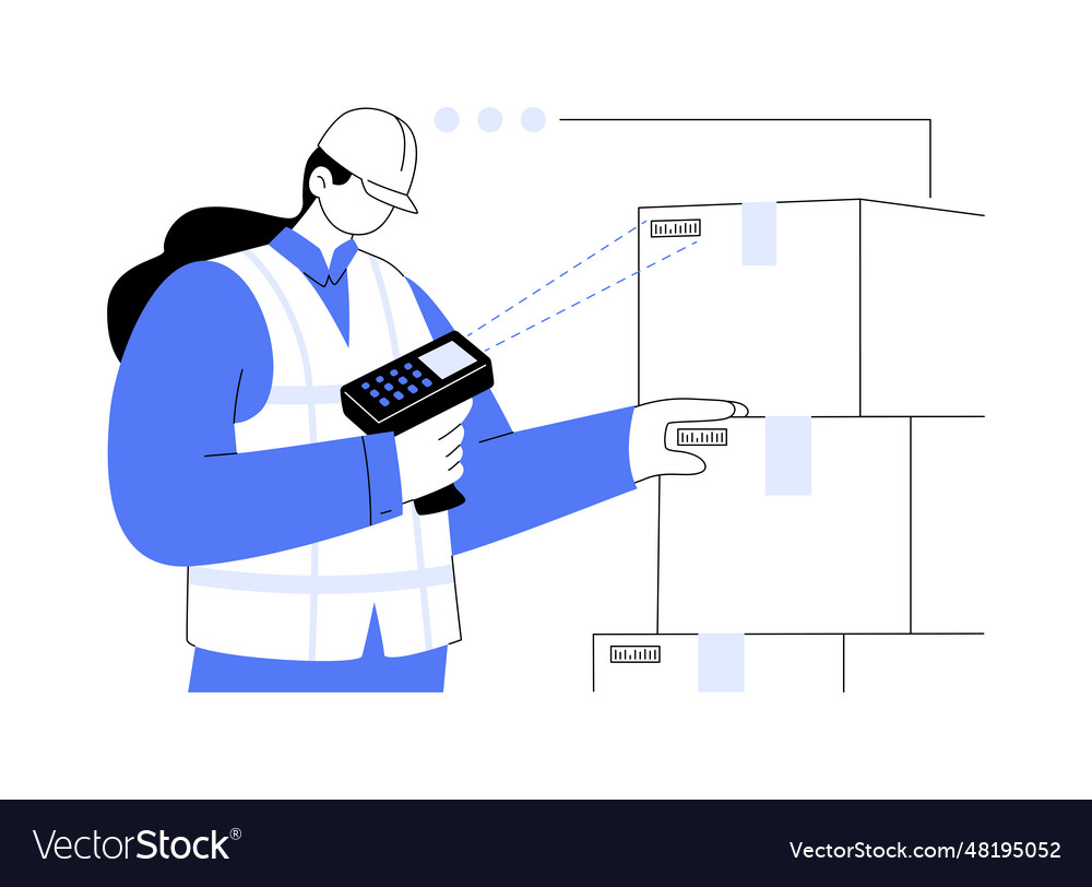Barcode reader abstract concept Royalty Free Vector Image
