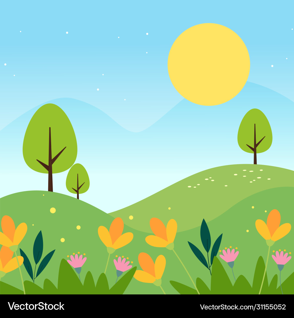 Beautiful natural landscape Royalty Free Vector Image