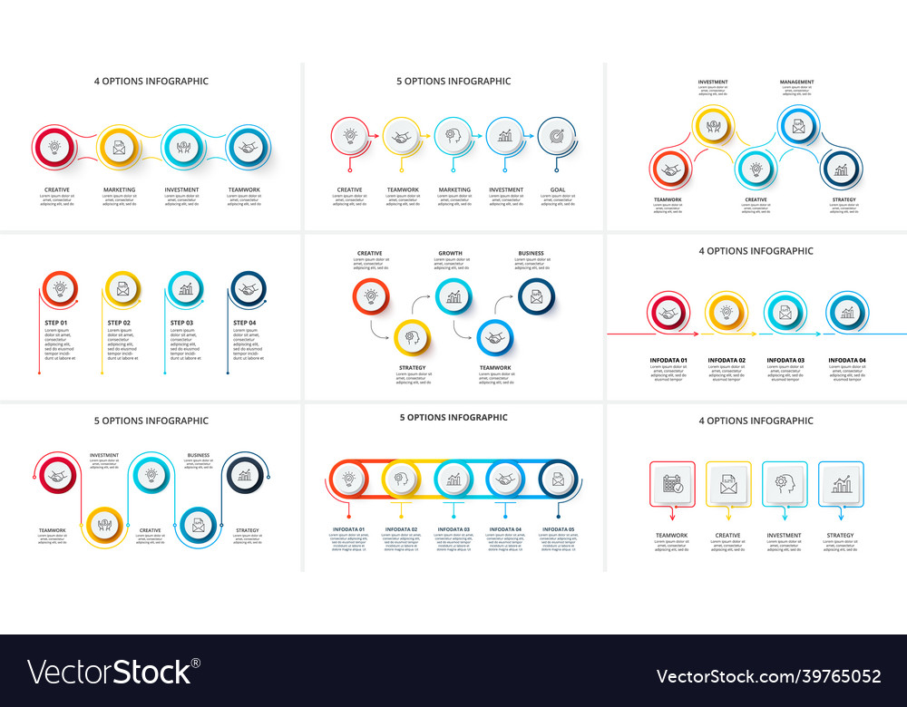 Business data visualization process chart Vector Image