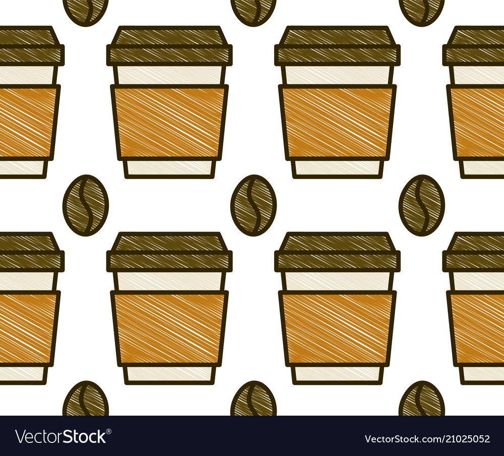 Coffee seamless pattern Royalty Free Vector Image