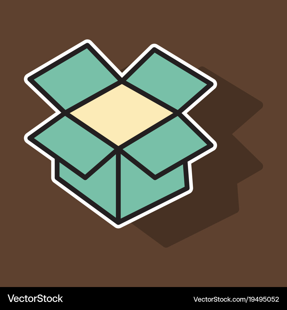 Dropbox color icon realistic or logo sticker Vector Image
