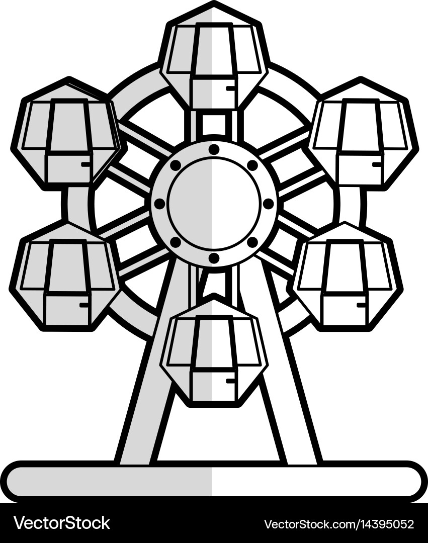 Ferris wheel carnival or fair icon image Vector Image