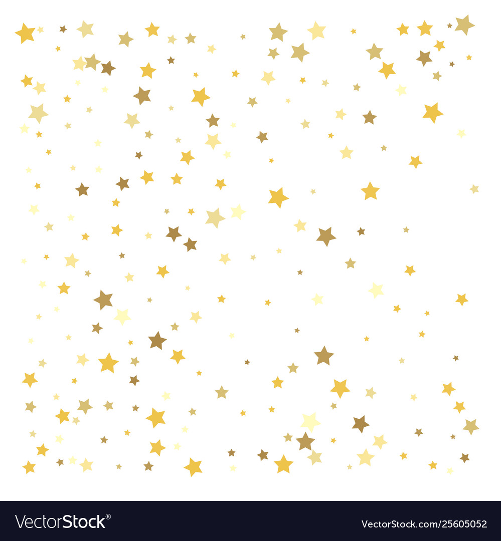 Gold stars confetti celebration Royalty Free Vector Image