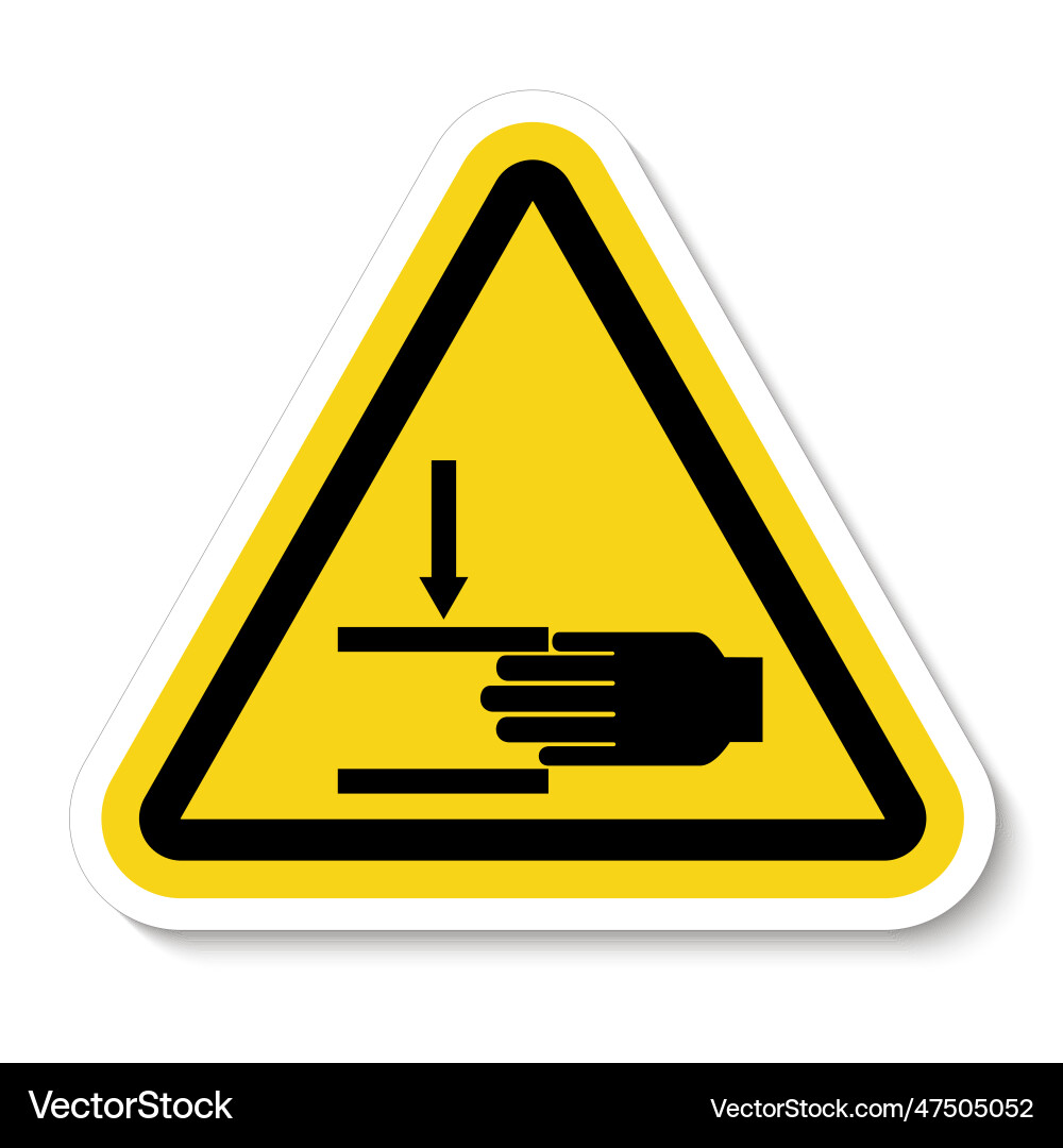 Hand crush force from above symbol sign isolate Vector Image
