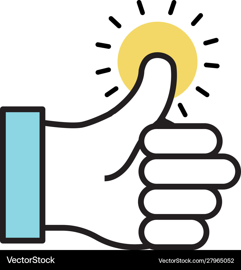 Hand like symbol isolated icon Royalty Free Vector Image