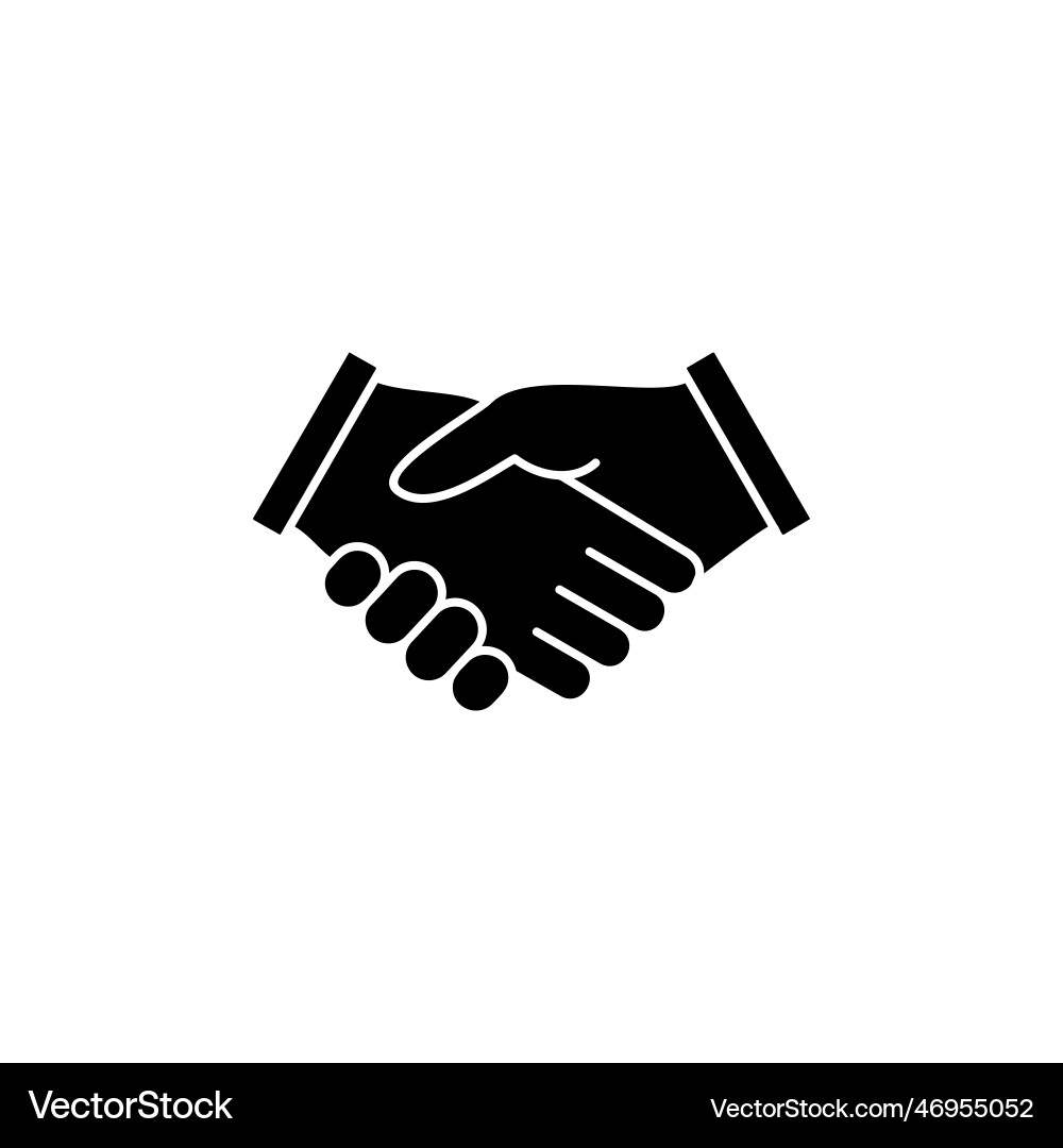 Hand shake icon business handshake contract Vector Image