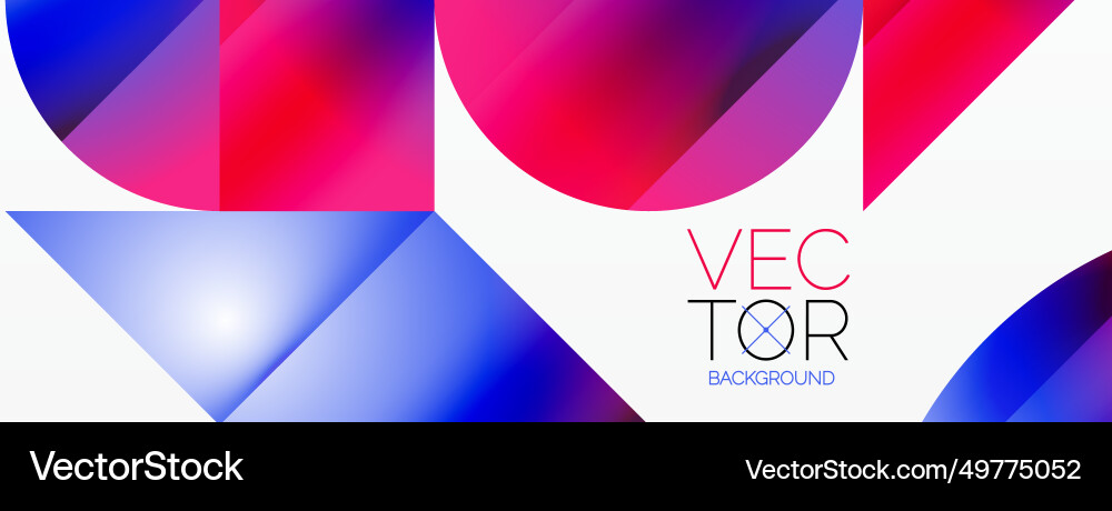 Minimalism meets gradient allure geometric shapes Vector Image