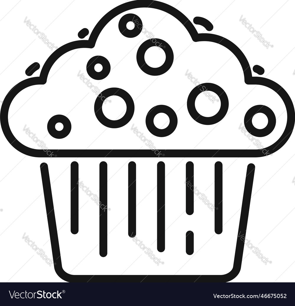 Snack muffin icon outline cake food Royalty Free Vector Snack muffin icon outline cake food Royalty Free Vector