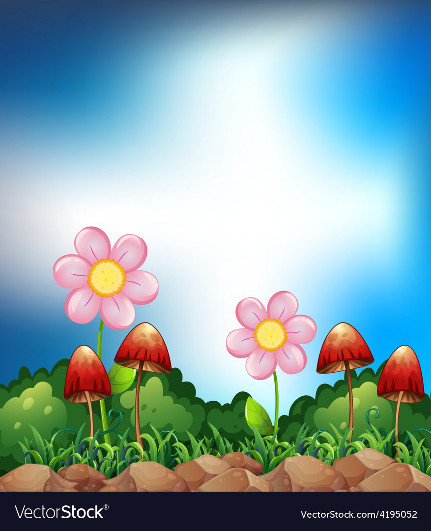 Spring field Royalty Free Vector Image - VectorStock