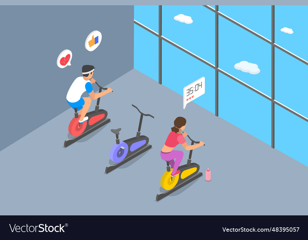 3d isometric flat conceptual Royalty Free Vector Image