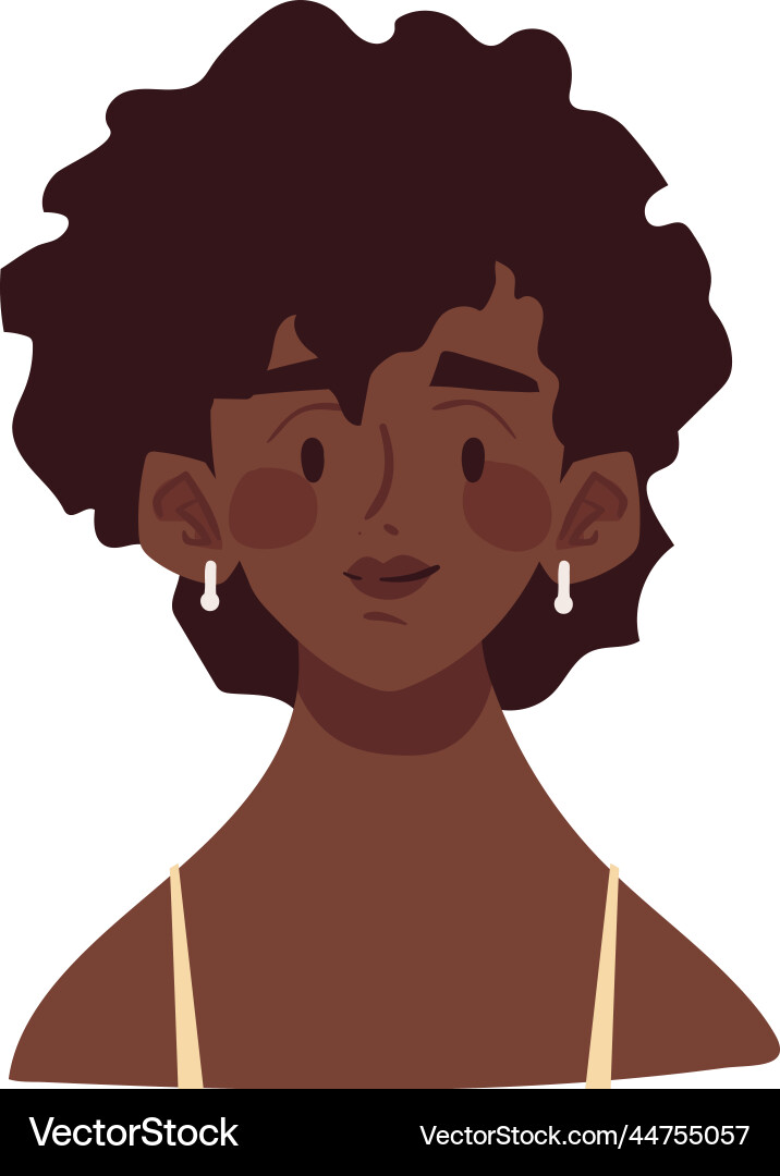 Afro woman avatar Royalty Free Vector Image - VectorStock