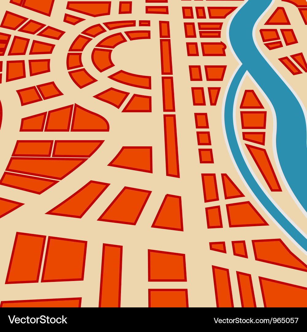 Background of city map Royalty Free Vector Image