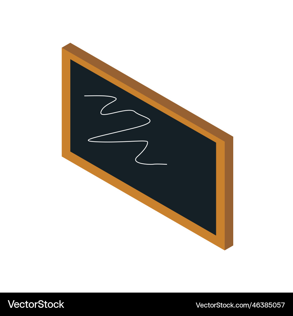 Blackboard isometric isolated in white background Vector Image
