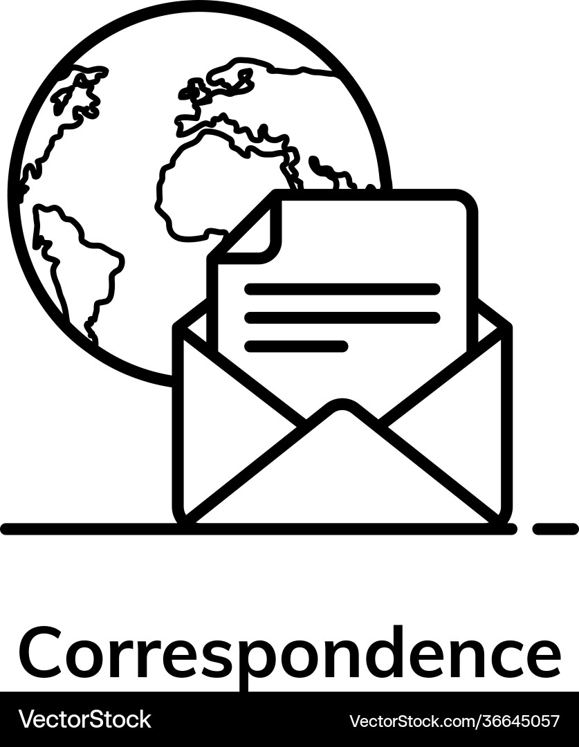 Correspondence Royalty Free Vector Image - VectorStock