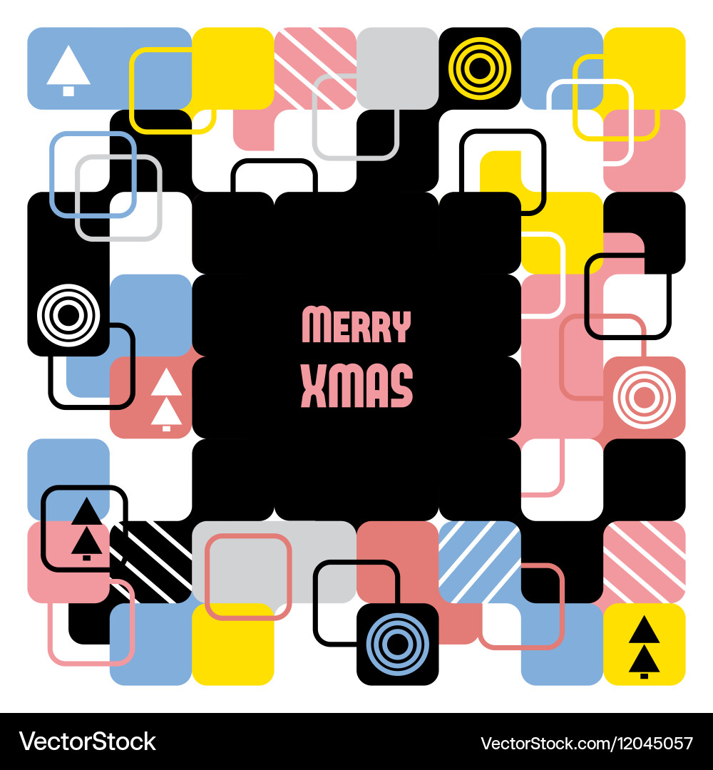 Merry christmas geometric abstract background Vector Image