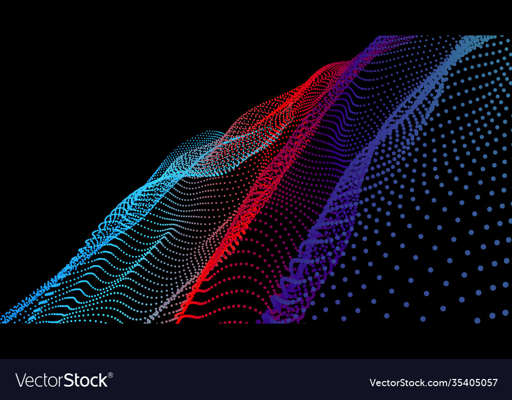 Node 3d data array dots organized to network Vector Image