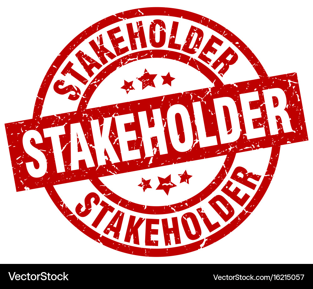 Stakeholder round red grunge stamp Royalty Free Vector Image