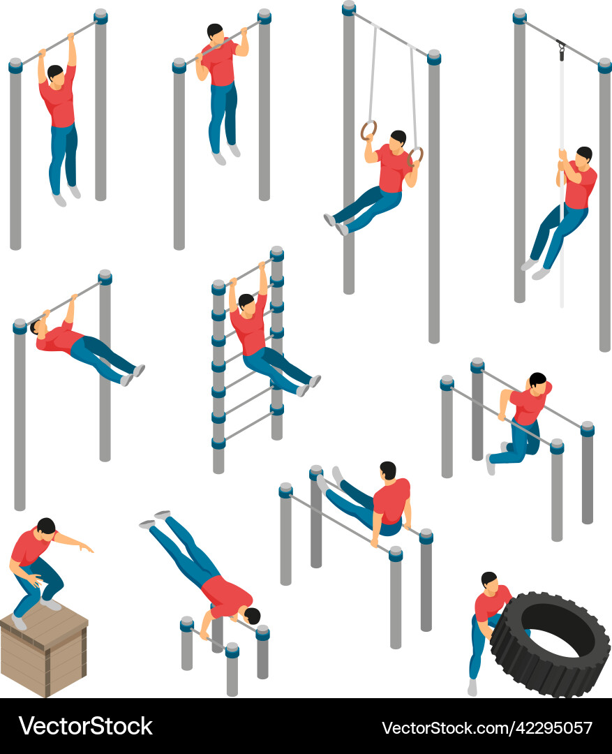 Workout gym icons collection Royalty Free Vector Image