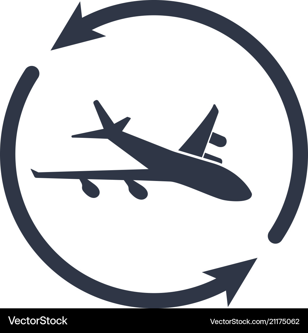 Airline services - minimal modern icon Royalty Free Vector