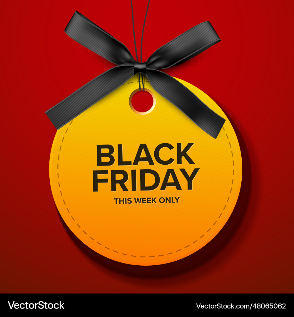 Black friday sale tag Royalty Free Vector Image