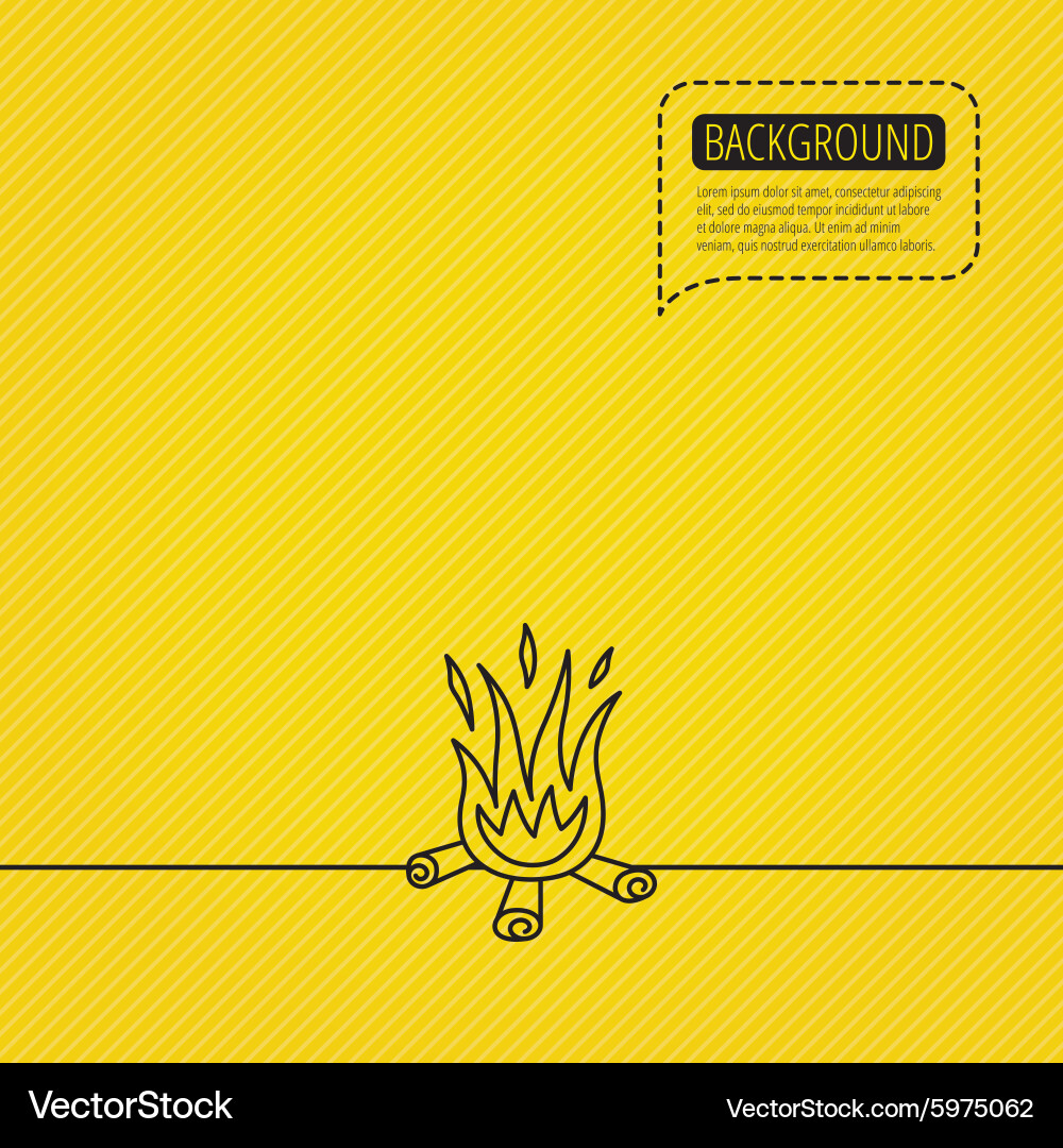 Bonfire icon fire sign Royalty Free Vector Image