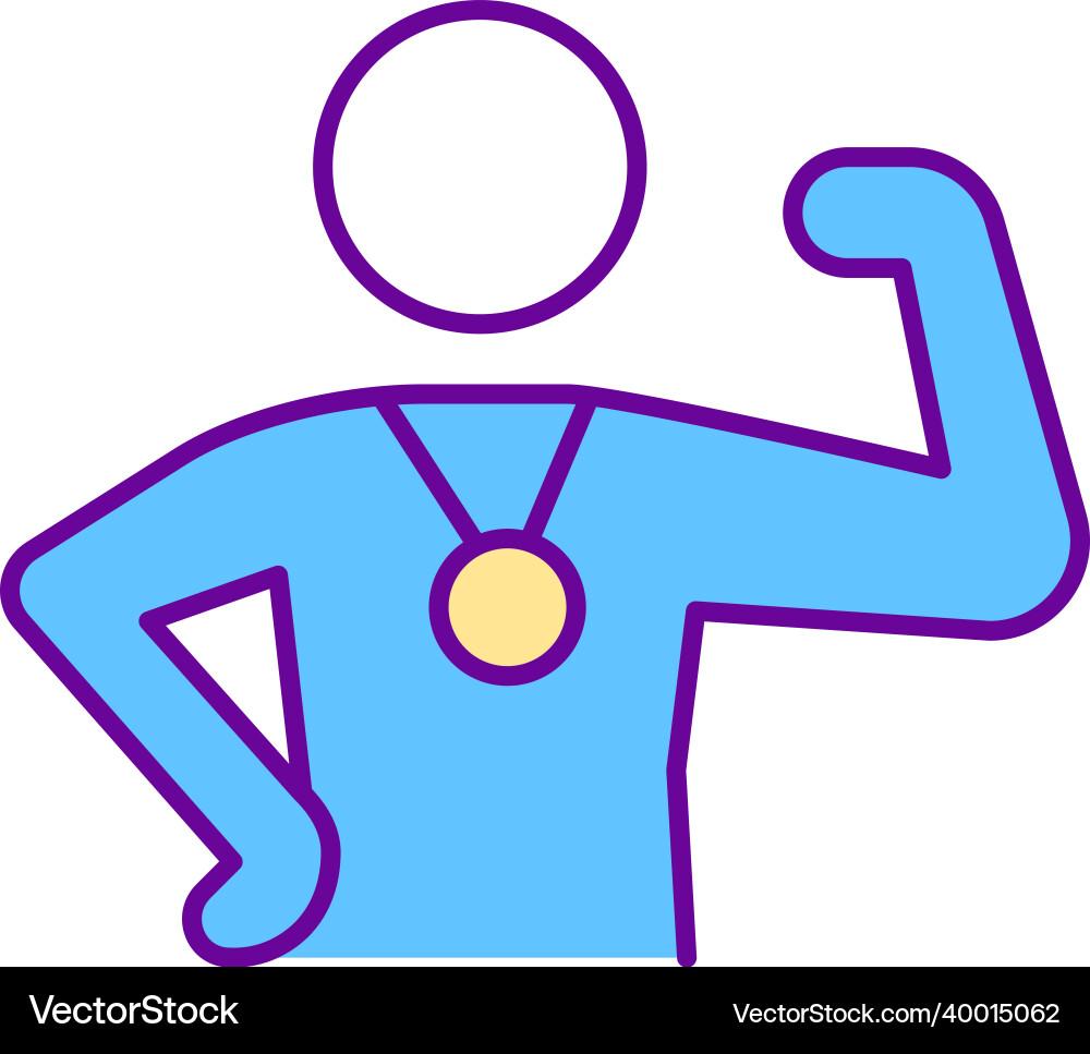 Champion rgb color icon Royalty Free Vector Image