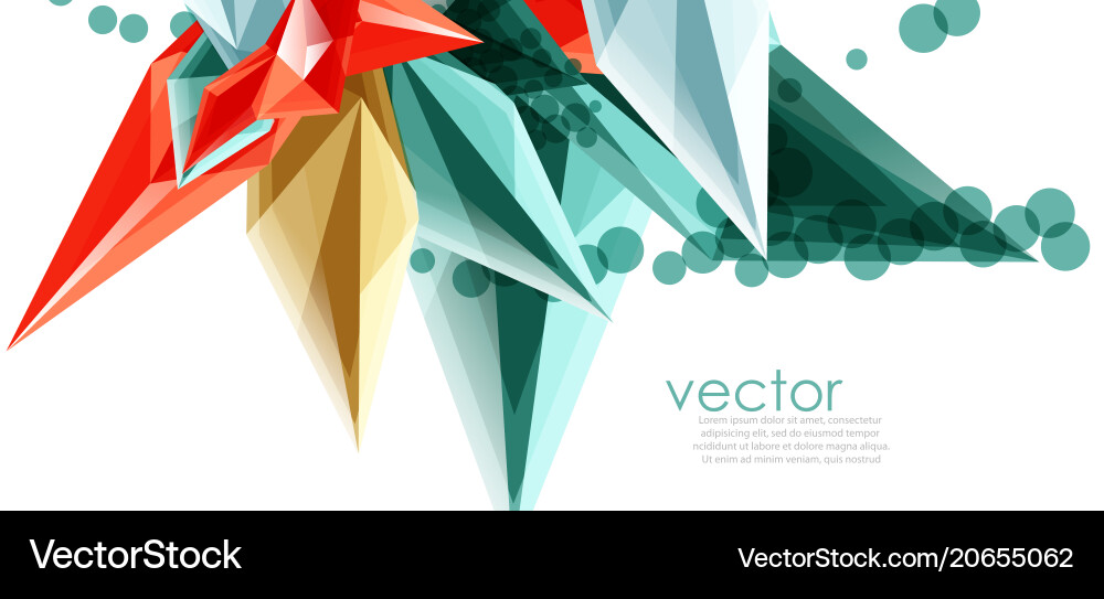 Color glass crystals on white background Vector Image