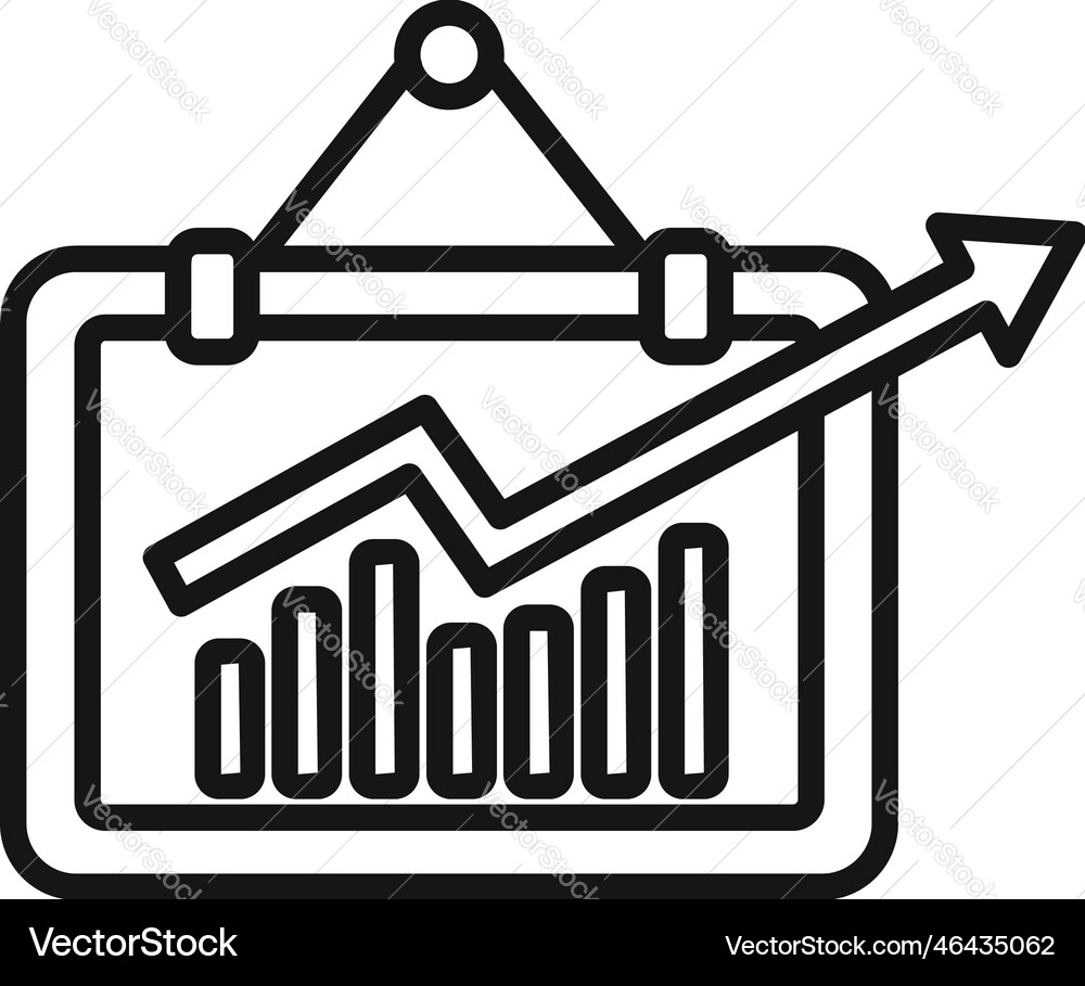 Data banner icon outline digital business Vector Image