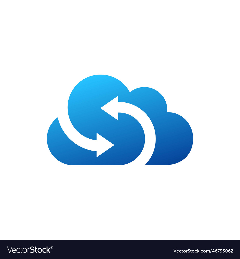 Data sync logo Royalty Free Vector Image - VectorStock