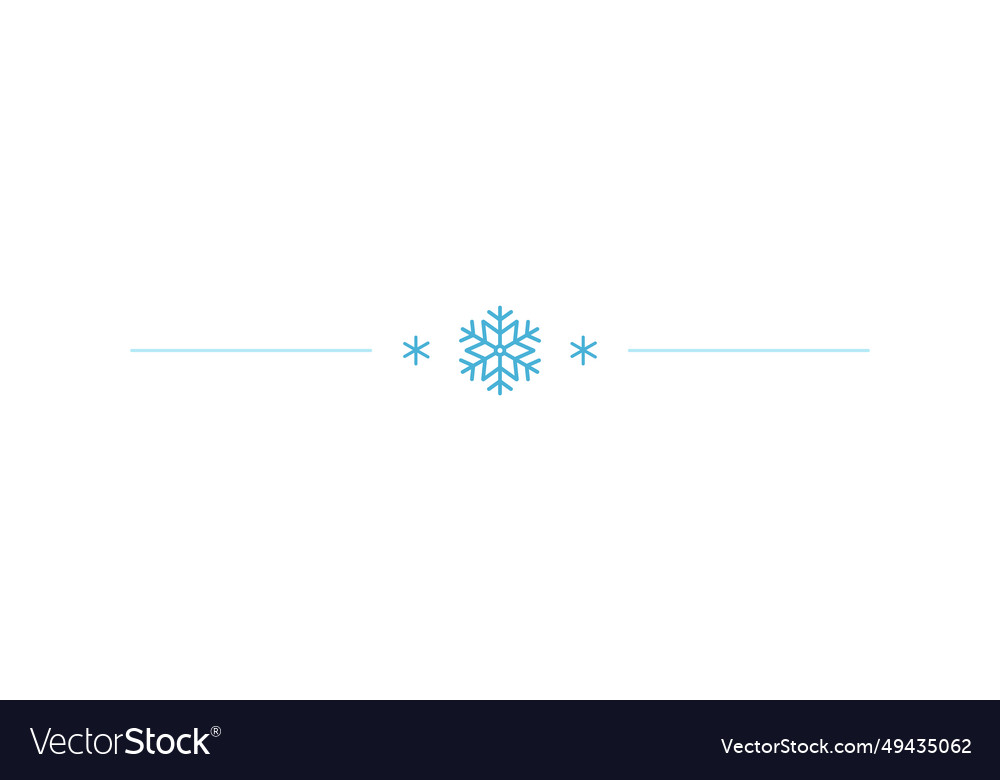 Divider with snowflake christmas winter frame Vector Image