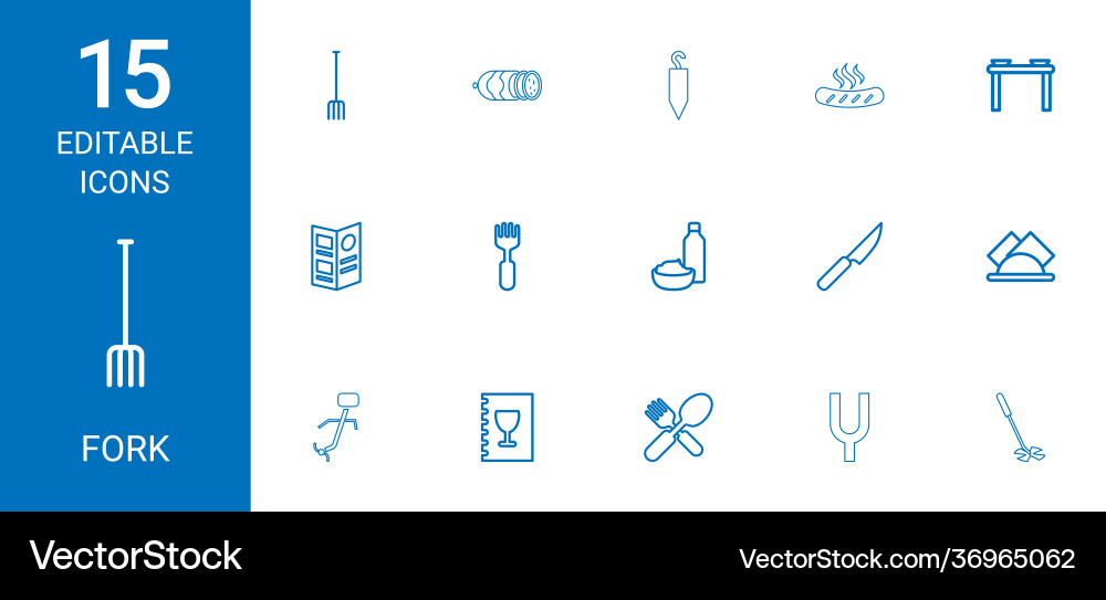 Fork icons Royalty Free Vector Image - VectorStock