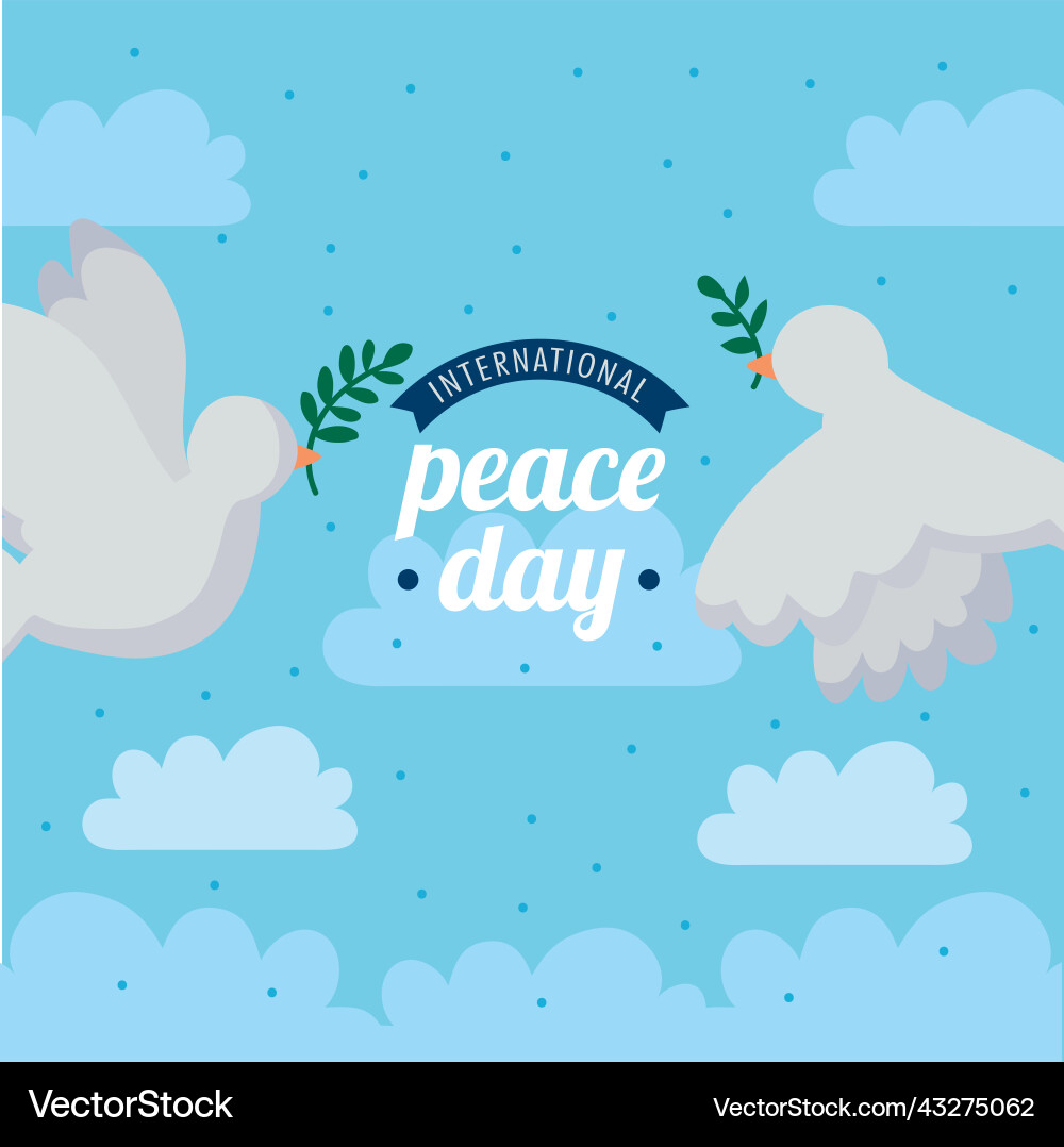 International peace day poster Royalty Free Vector Image