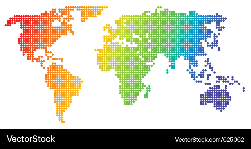 Map of the world Royalty Free Vector Image - VectorStock
