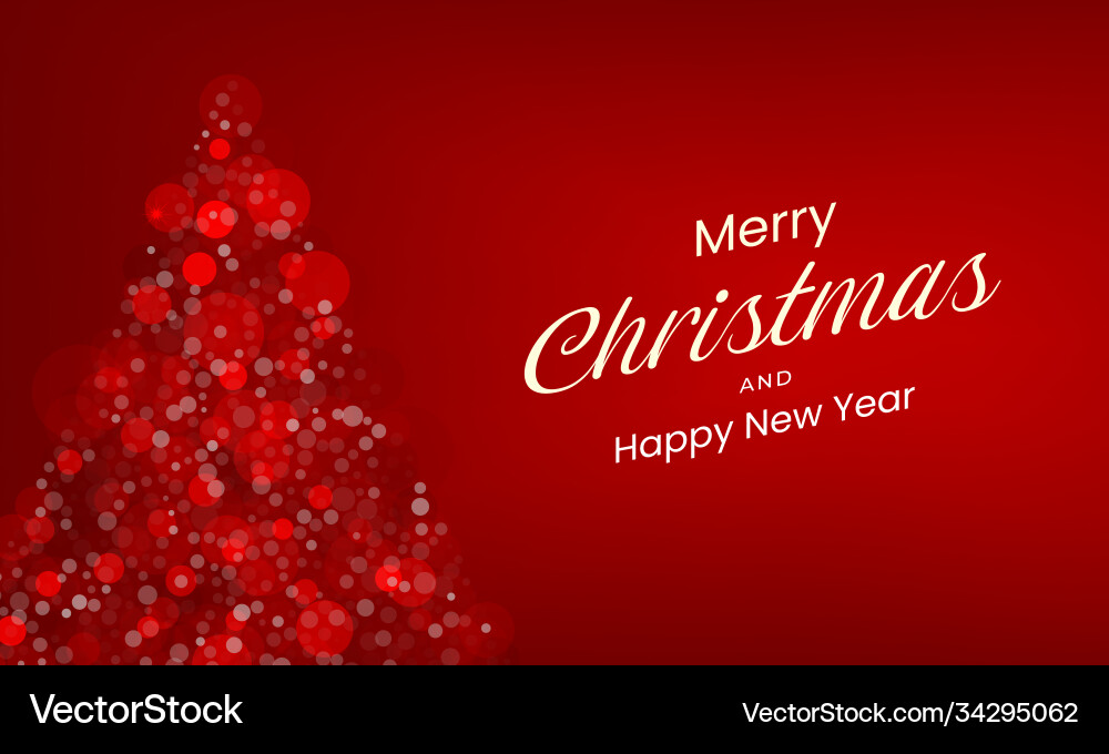 Merry christmas background design with sparkling Vector Image
