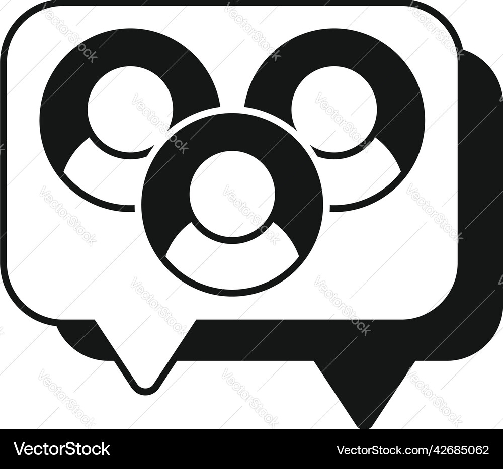Online media chat icon simple people forum Vector Image