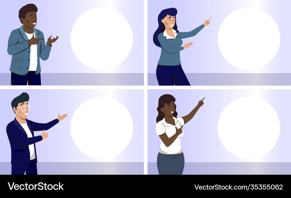 Presenting and showing your text or product Vector Image