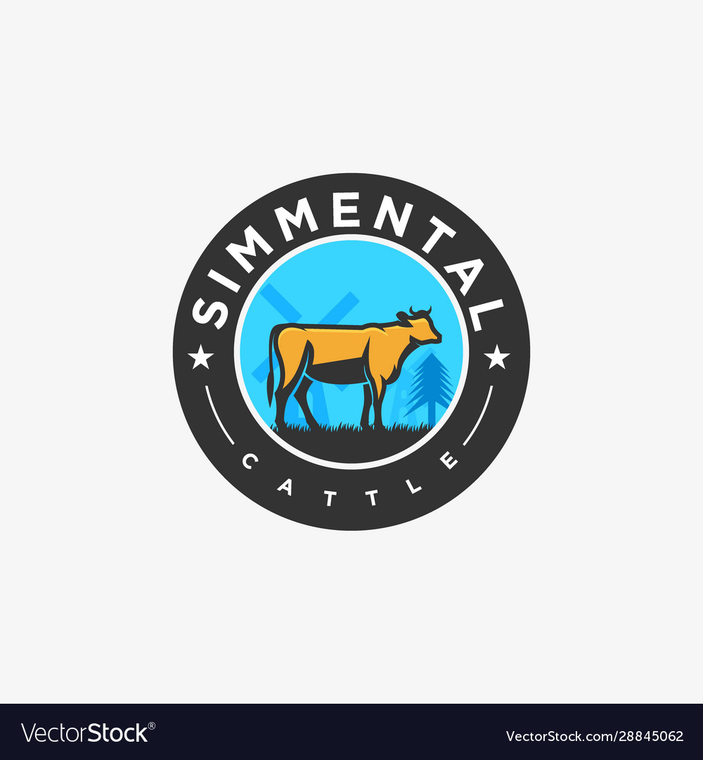 Simmental template Royalty Free Vector Image - VectorStock