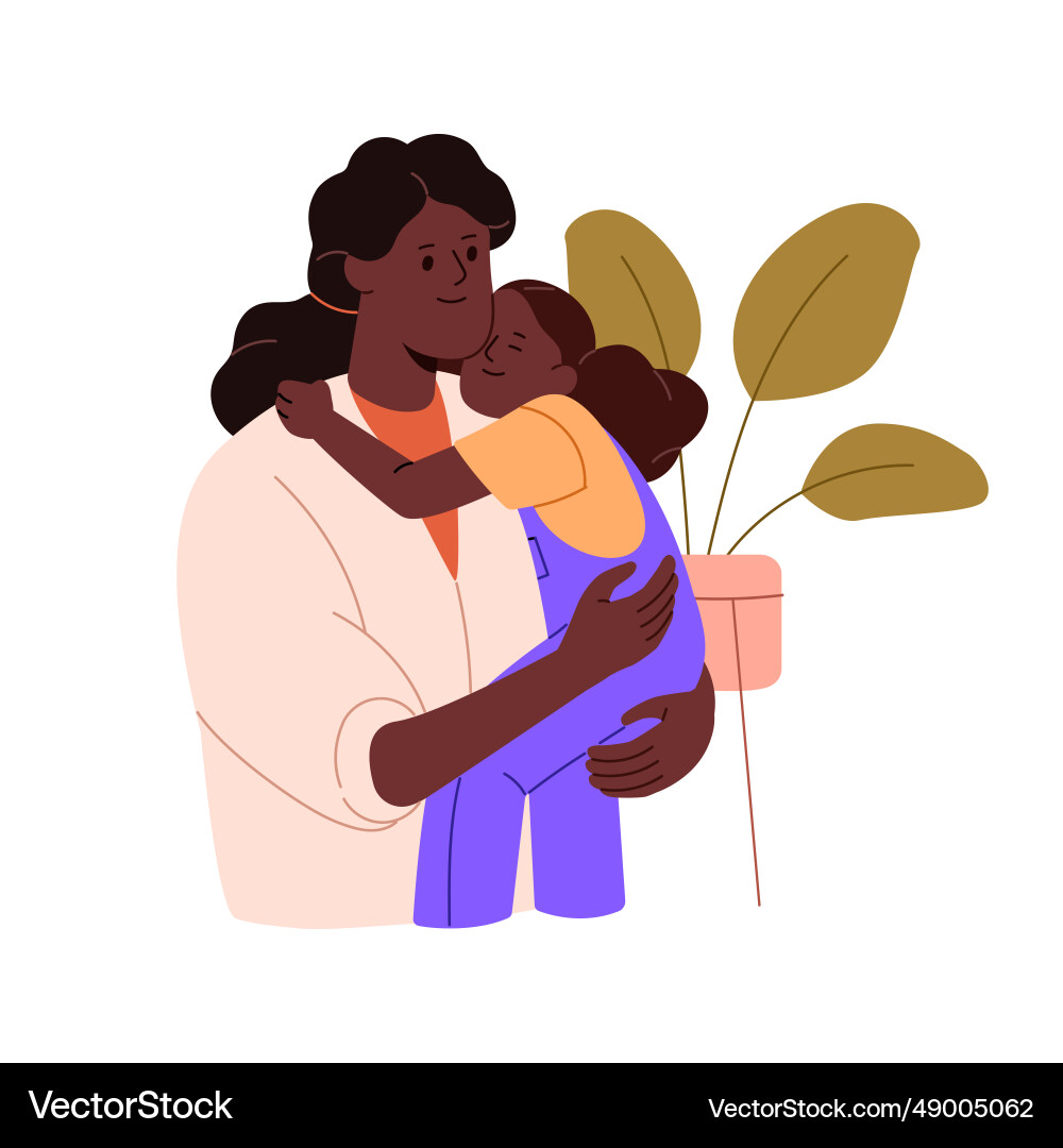 Single parent household happy relationship Vector Image