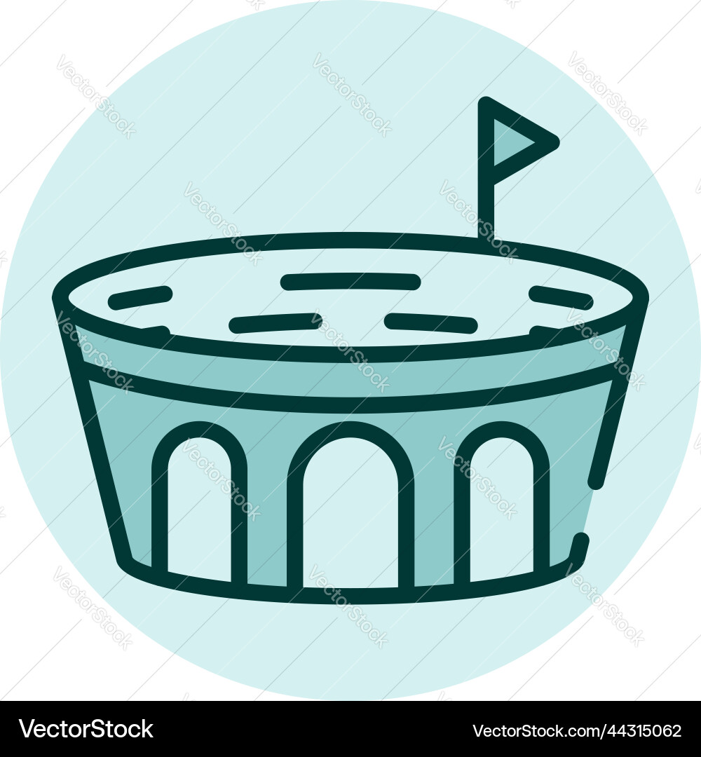 Stadium arena on a white background Royalty Free Vector