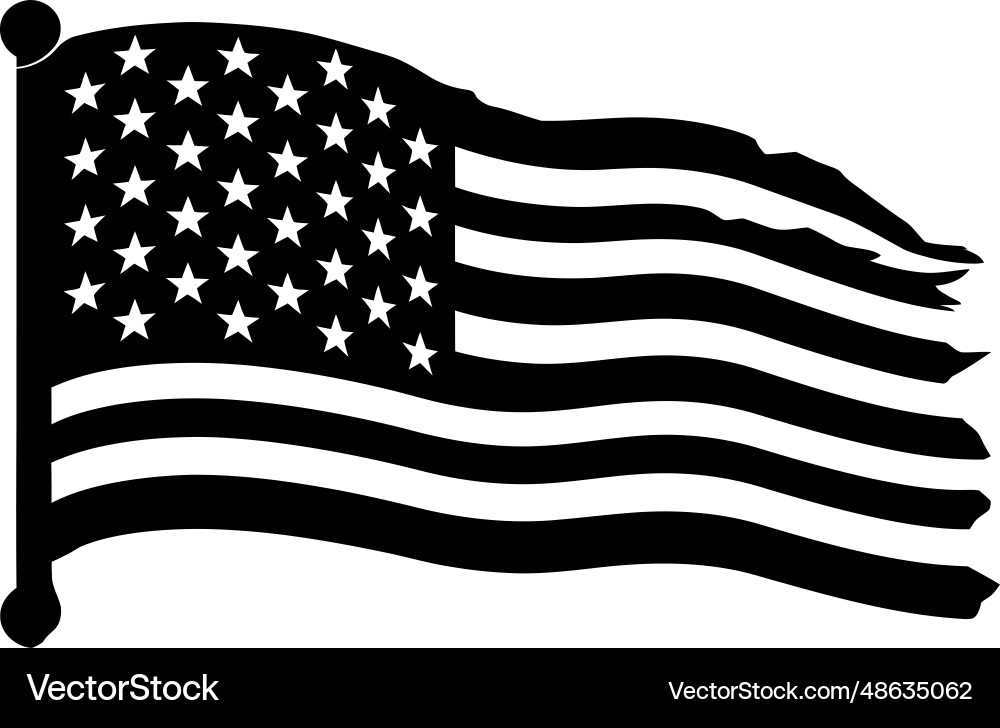 Stars and bars silhouette Royalty Free Vector Image