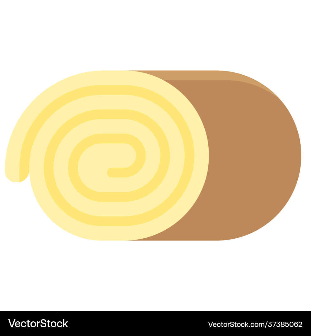 Swiss roll icon bakery and baking related Vector Image