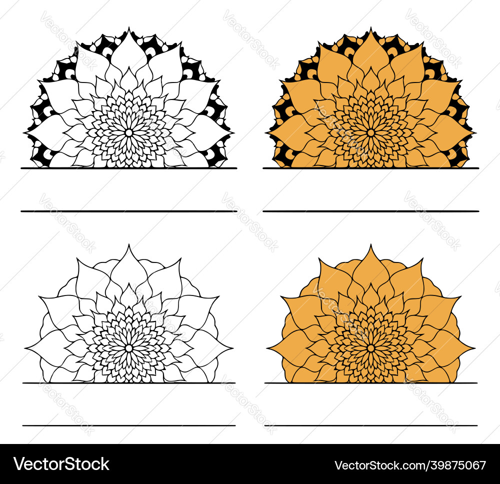 A set of personalized monograms in the form Vector Image